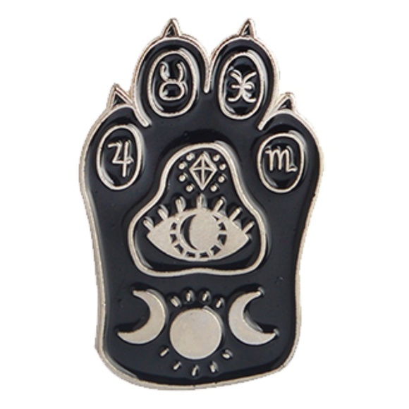 Jewelry | Sale Pagan Kitty Paw Enamel Pin Goth Witch | Poshmark